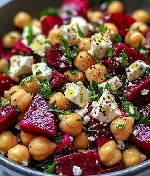 Mediterranean Chickpea, Beet & Feta Salad – Easy Yum Recipes