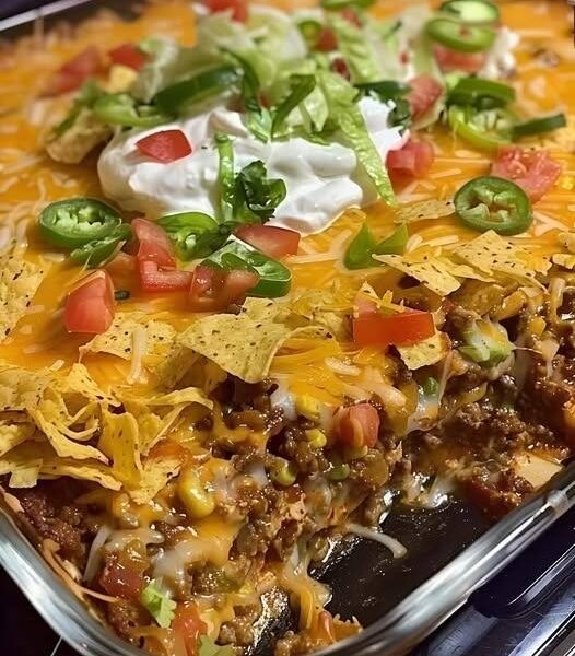 Walking Taco Casserole – Easy Yum Recipes
